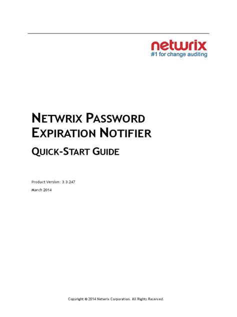 Netwrix Password Expiration Notifier Quick Start Guide Pdf Group Policy Microsoft Windows