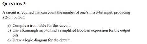 Solved A Circuit Is Required That Can Count The Number Of