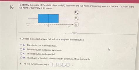 Solved A Identify The Shape Of The Distribution And B