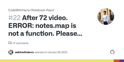 After 72 Video Error Notesmap Is Not A Function Please Help · Issue 22 · Codewithharry