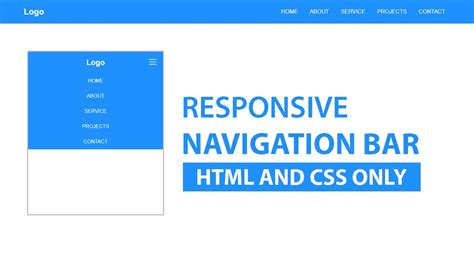 how to create responsive navigation bar using html and css only youtube