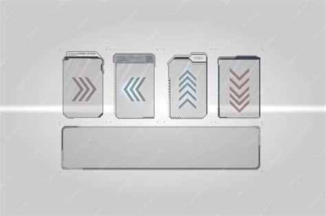 Premium Vector Interface Elements Futuristic Abstract Hud Frame Screen Button Loading Text