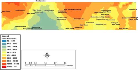 Spatial Variation Mapping Of Noise Levels In Ota Metropolis For The Download Scientific Diagram