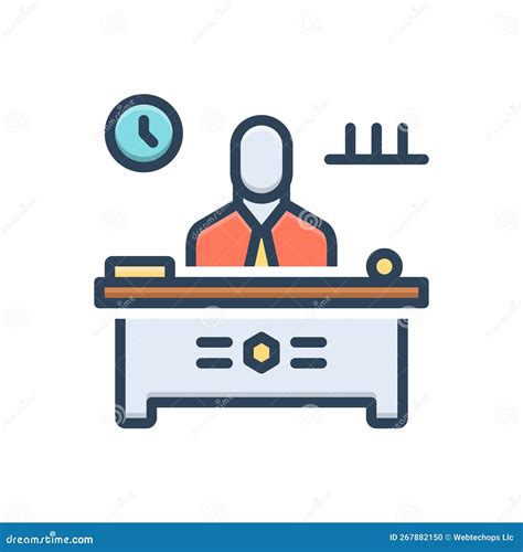 Color Illustration Icon For Principal Boss And Senior Stock Vector Illustration Of Professor