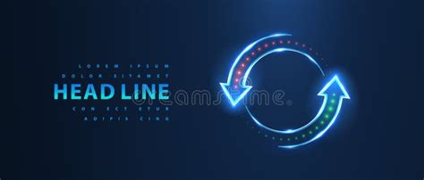 Two Arrows Go Round Modern Circle Form Icon On Blue Stock Vector Illustration Of Arrow Spin