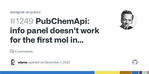 Pubchemapi Info Panel Doesnt Work For The First Mol In Approveddrugs