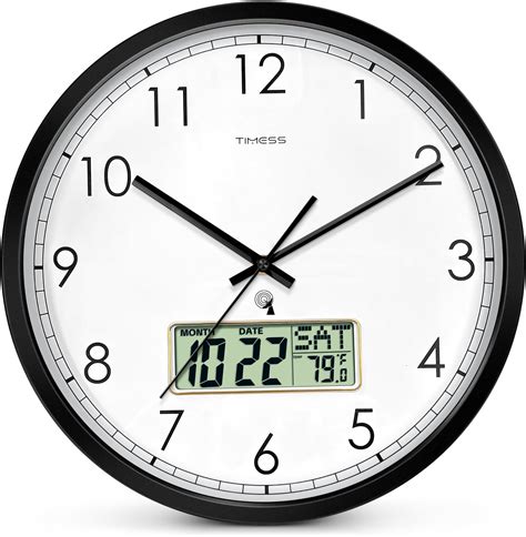 Sharp Atomic Analog Wall Clock 12 Silver Brushed Finish Sets Automatically