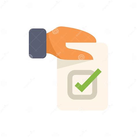 Hand Holding Checked Checkbox On Paper Document Stock Illustration Hand Holding Checked Checkbox On Paper Document Stock Illustration