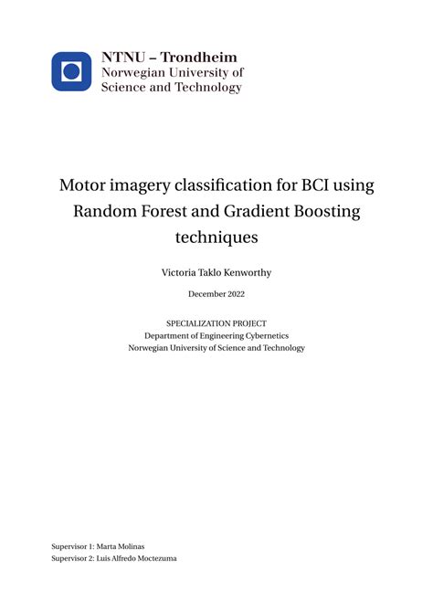 Pdf Motor Imagery Classification For Bci Using Random Forest And