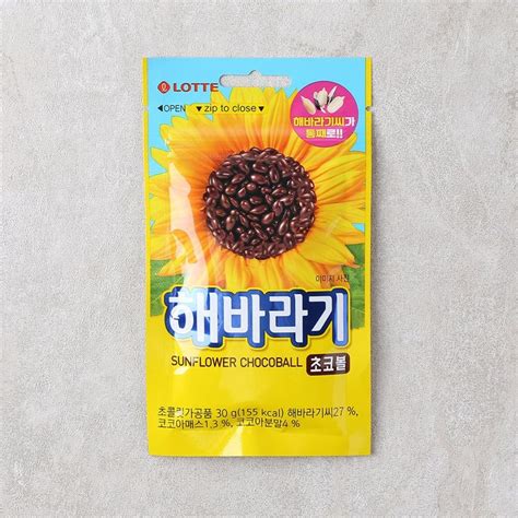 롯데 해바라기씨 초코렛 30g 홈플러스