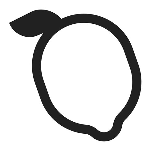 Lemon Icon Fluentui Emoji Mono Iconpack Microsoft