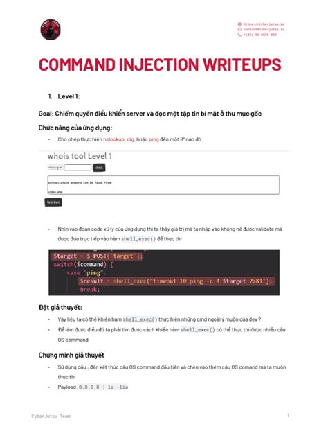 Writeups Command Injection 1 7 Pdf