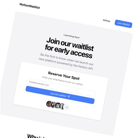 Github Shsfworknotion Nextjs Waitlist Starter Kit This Is A Modern