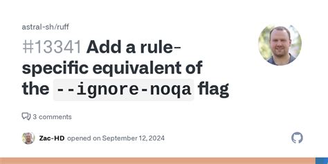 Add A Rule Specific Equivalent Of The ` Ignore Noqa` Flag · Issue