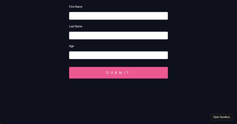 React Hook Form Ts Subcomponent Codesandbox