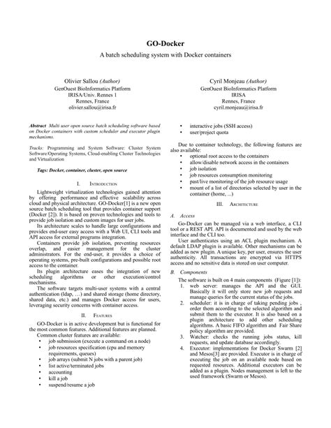 Pdf Go Docker Batch Scheduling With Containers