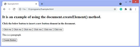 Javascript Create Element Online Tutorials Library List
