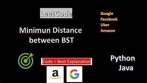 minimum distance between bst nodes leetcode 783 code