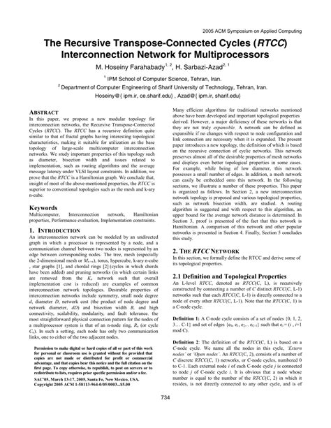 Pdf The Recursive Transpose Connected Cycles Rtcc Interconnection Network For Multiprocessors