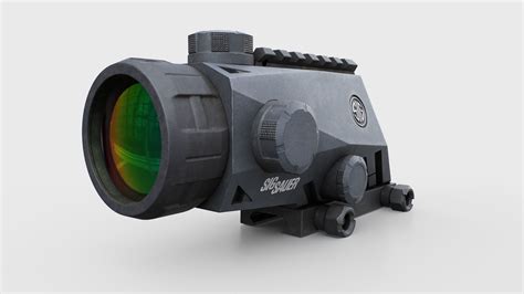 3d Model Sig Sauer Bravo4 4x30mm Wide Field Battle Sight Vr Ar Low