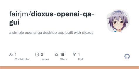 github fairjm dioxus openai qa gui a simple openai qa desktop app
