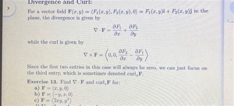 Solved For A Vector Field Chegg