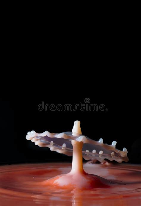 Movement Of Water Drops Colliding With Each Other Stock Image Image