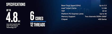 Intel® Core™ I5 10600 Desktop Processor 6 Cores Up To 4 8 Ghz Lga1200 Intel® 400