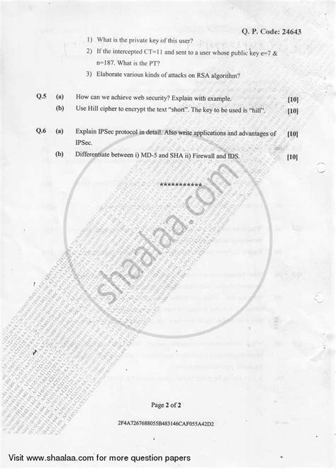 Cryptography And System Security 2017 2018 Be Computer Engineering Semester 7 Be Fourth Year