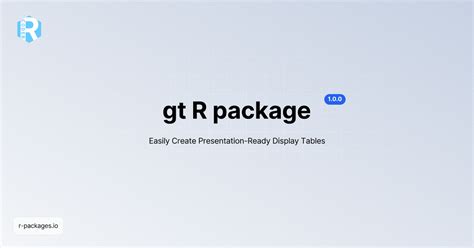 Gt R Package Documentation R Packages