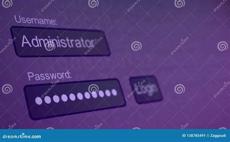 Typing An Username And Password On The Web Page Stock Video Video Of