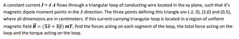 Solved A Constant Current I A Flows Through A Triangular Chegg
