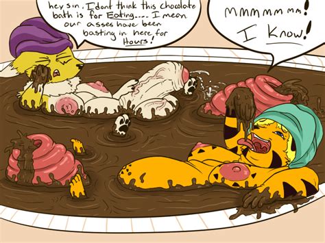 Rule 34 Color Dialog Digimon English Text Female Fur Futanari Intersex Interspecies Nude