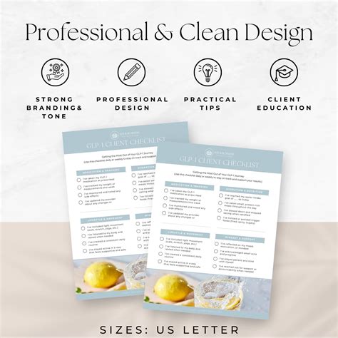 Glp 1 Client Checklist Template Health Coach Lead Magnet Medical Weight Loss Education