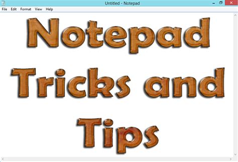 Notepad Tricks Home