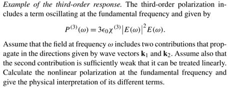 Solved Example Of The Third Order Response The Third Order