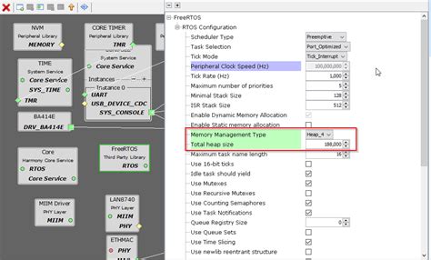 dynamic memory configuration in wfi32 pic32mzw1