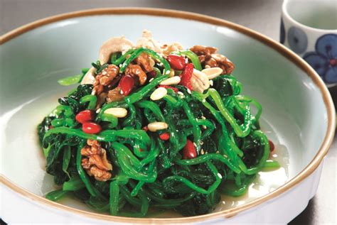 果仁菠菜 中国菜系 食品餐饮 摄影素材 汇图网www huitu