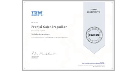 Ibmdatascience Courseracertification Datascience Pranjal Gajendragadkar