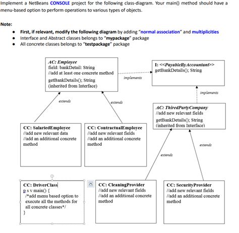 mplement a netbeans console project for the following