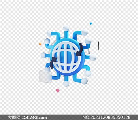 蓝白色计算机网络图标设计免抠图片 大图网图片素材