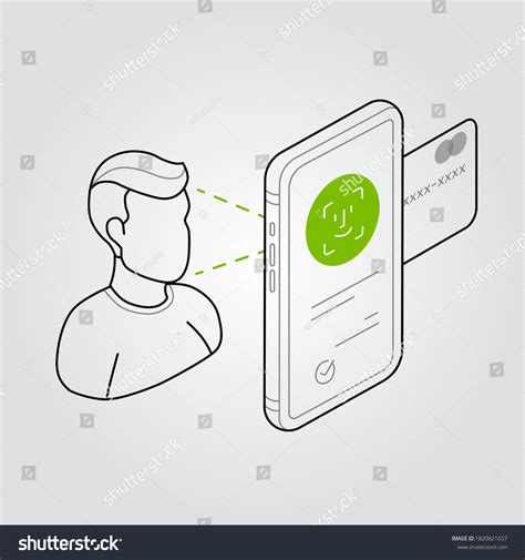 Face Id Payment Verification Facial Recognition Stock Vector Royalty Free