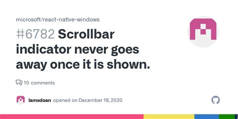 scrollbar indicator never goes away once it is shown · issue 6782 · microsoft react native