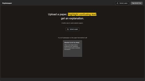Explainpaper Upload A Paper Highlight Confusing Text Get An Explanation