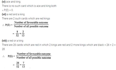Probability Concise Solutions Chapter ICSE Maths Class ICSEHELP
