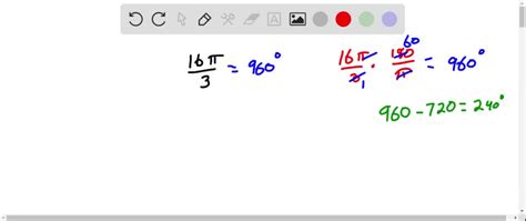 solved draw each angle frac{16 pi}{3}