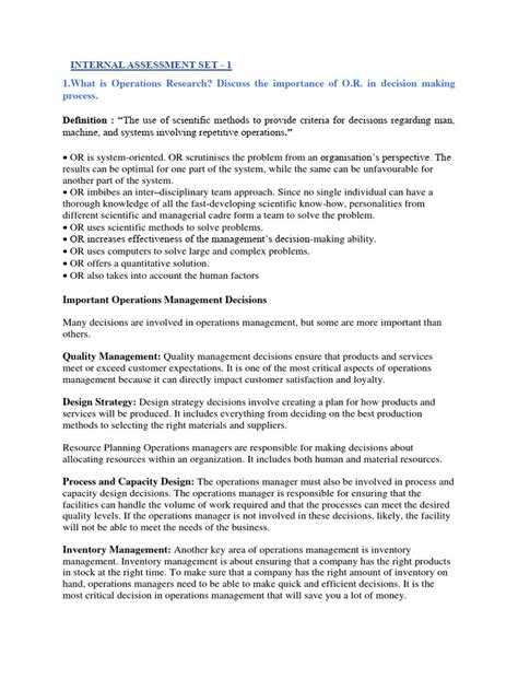 Operations Assignment 1 Pdf Simulation Operations Management