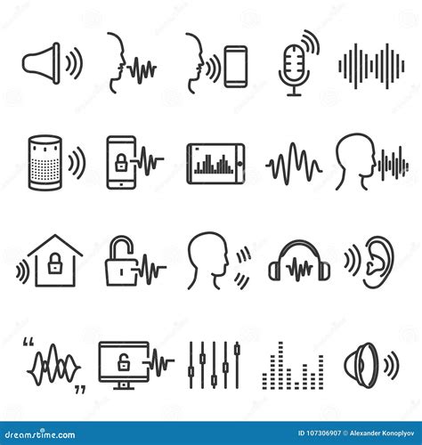 Speech Recognition Device Stock Vector Illustration Of Computer 107306907