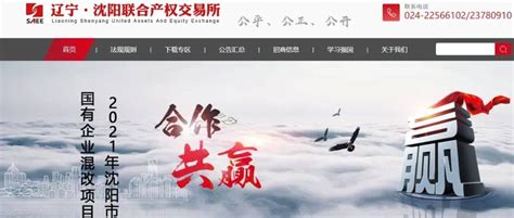 沈阳联合产权交易所网站升级改版 注册 账号 进行