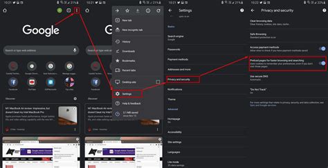 what is pre rendering in chrome does it hamper your privacy